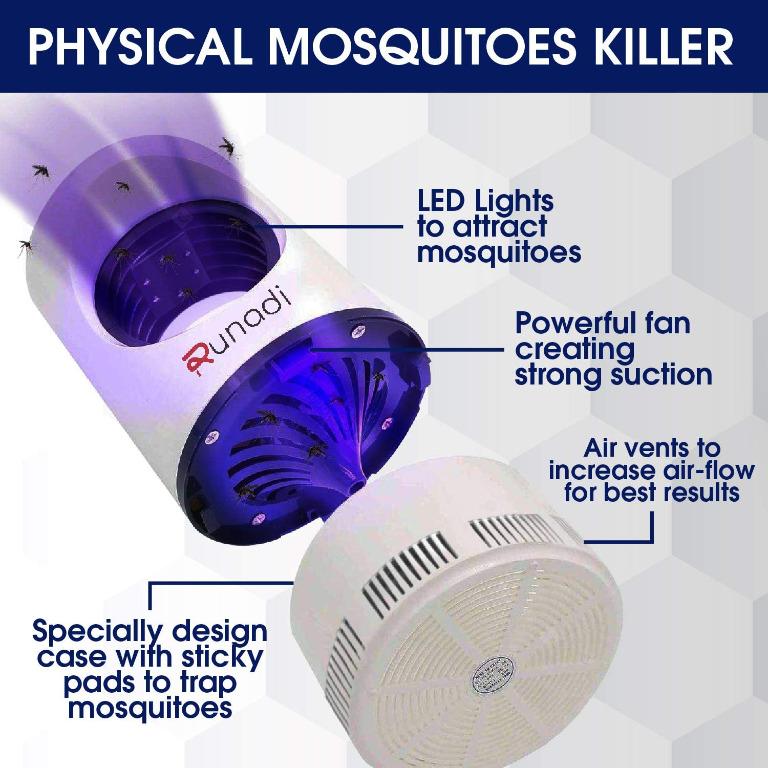 RUNADI Mosquito Killer - Indoor Attractant Fly Trap for Mosquitoes ...