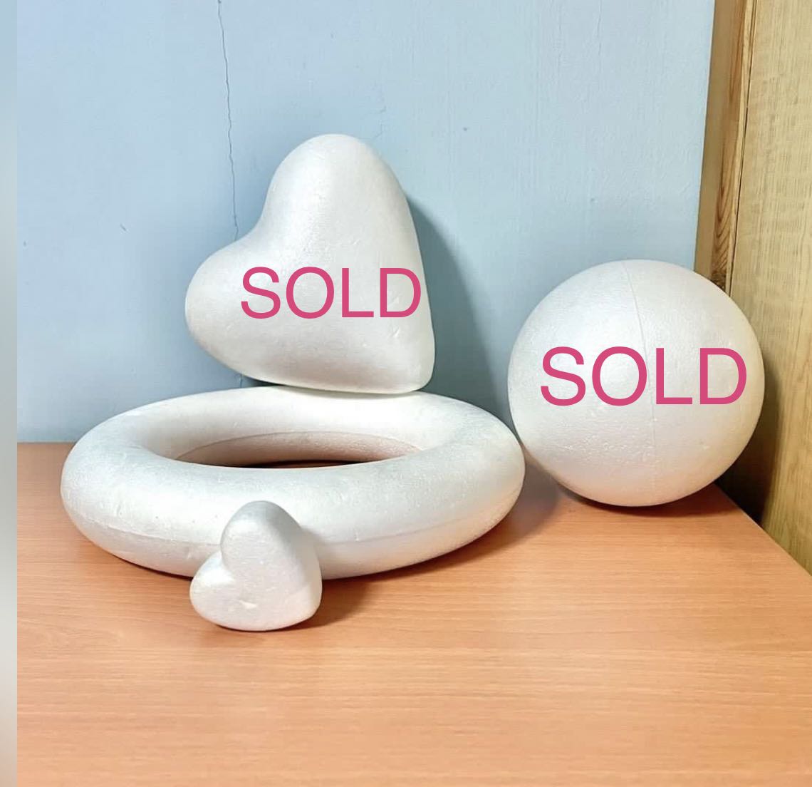 **SALE** 2–piece Styrofoam Craft set **Styrofoam Ball, styrofoam heart ...