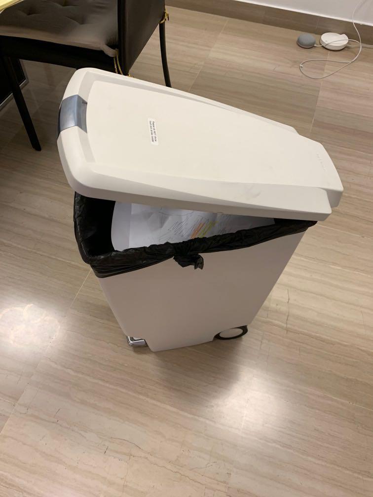 Simple Human Large white dustbin, Furniture & Home Living, Cleaning ...