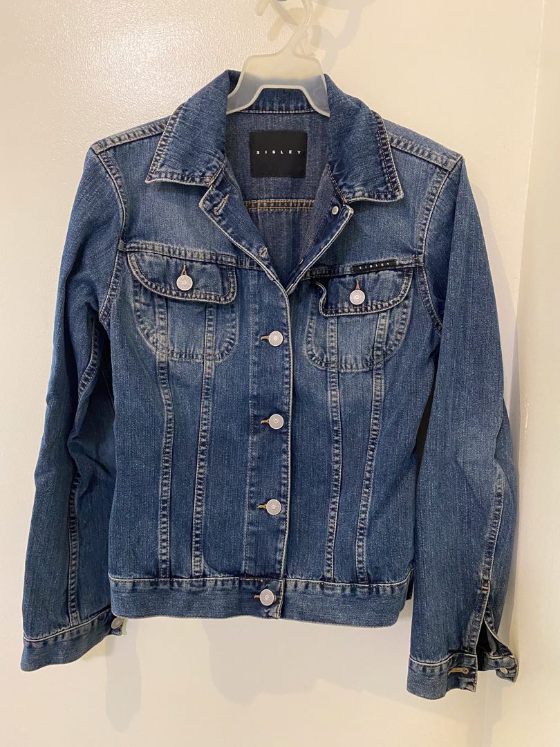 Sisley Denim Jacket, Women's Fashion, Coats, Jackets and Outerwear on ...