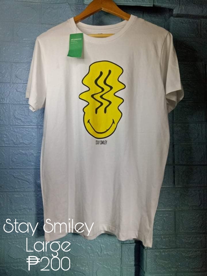 Stay Smiley, Men's Fashion, Tops & Sets, Tshirts & Polo Shirts on Carousell