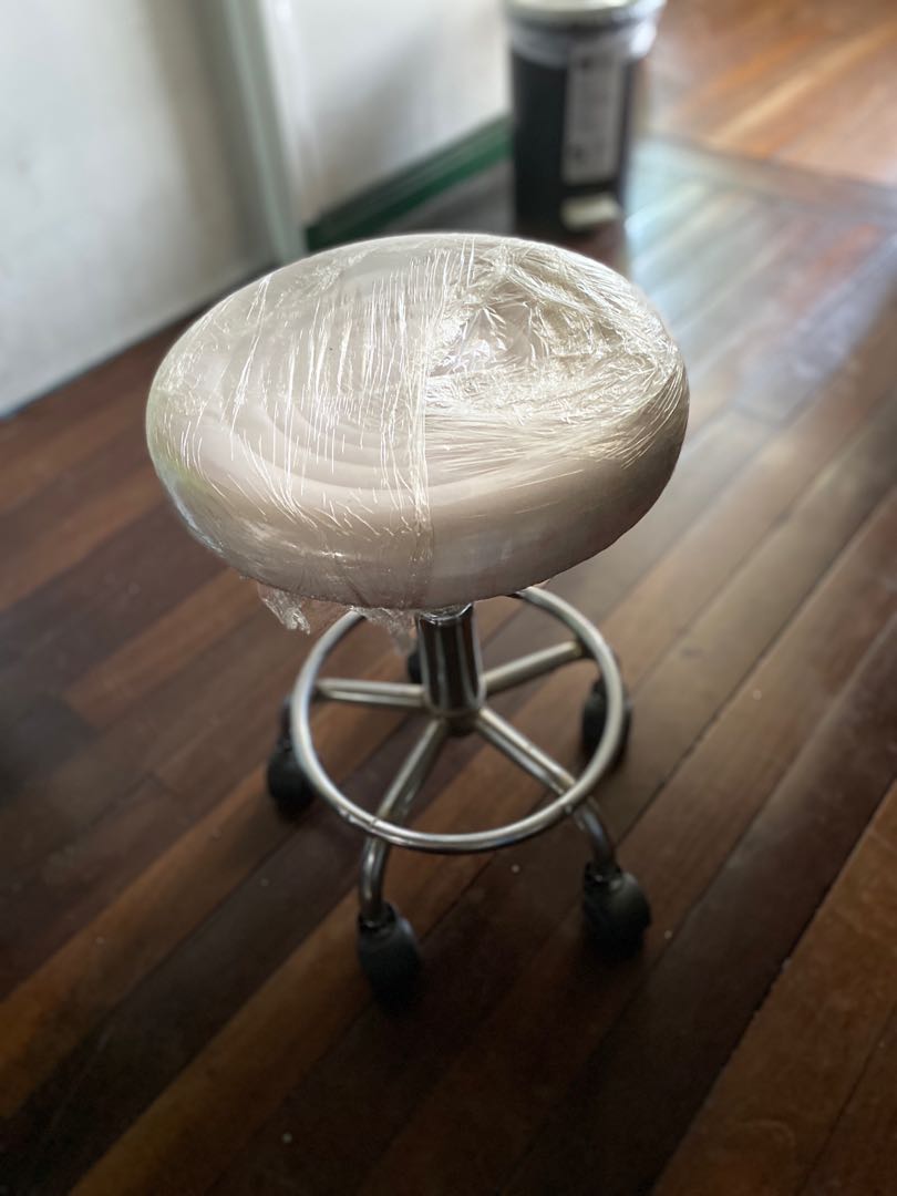 Stool Adjustable Leather, Furniture & Home Living, Office Furniture ...