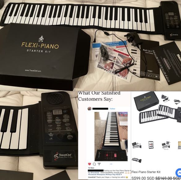 Travel Clef Flexi-Piano starter kit, Hobbies & Toys, Music & Media ...
