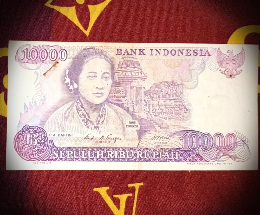Uang kertas lama RI 10000 Kartini, Antik, Uang Lama di Carousell