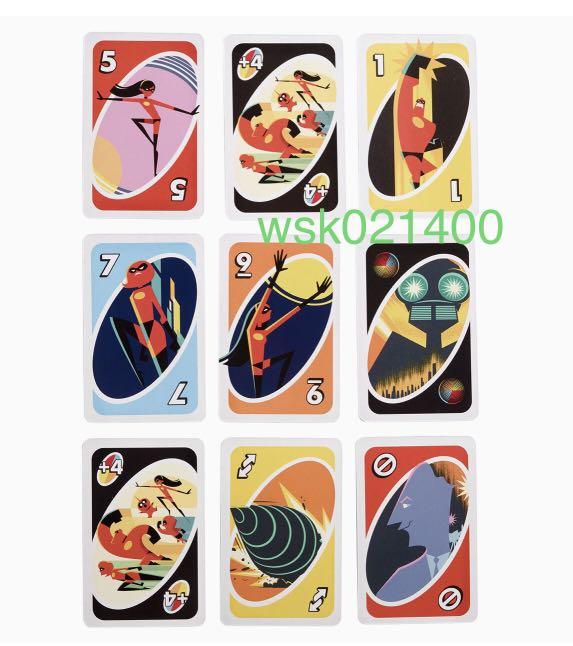 現貨正版全新UNO Disney and Pixar’s Incredibles 2 Card Game with 112 Cards and ...