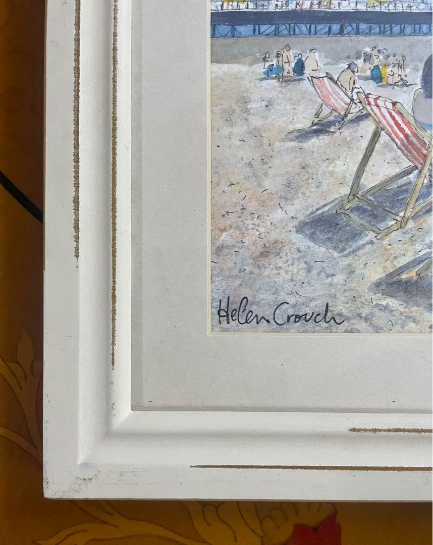 Vintage Pair of English Original Watercolour by Helen Crouch Signed ...