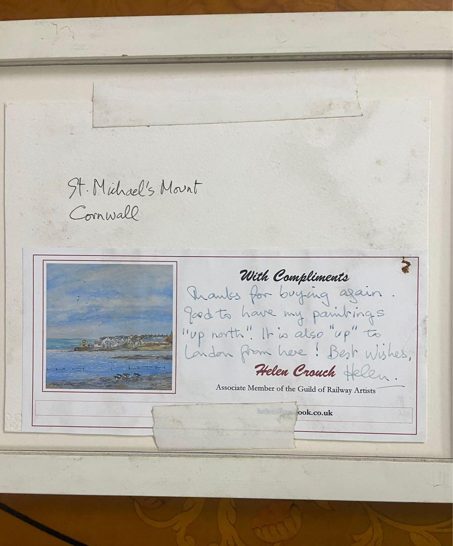 Vintage Pair of English Original Watercolour by Helen Crouch Signed ...