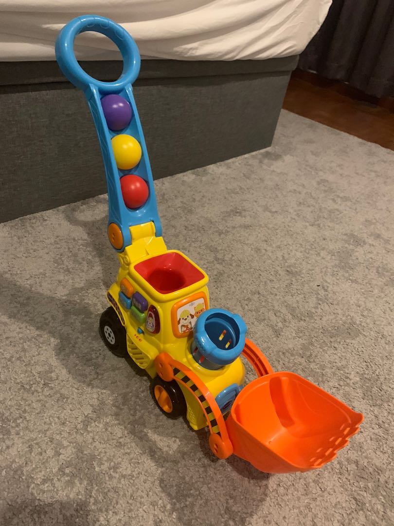 Vtech push along digger and balls, Babies & Kids, Infant Playtime on ...