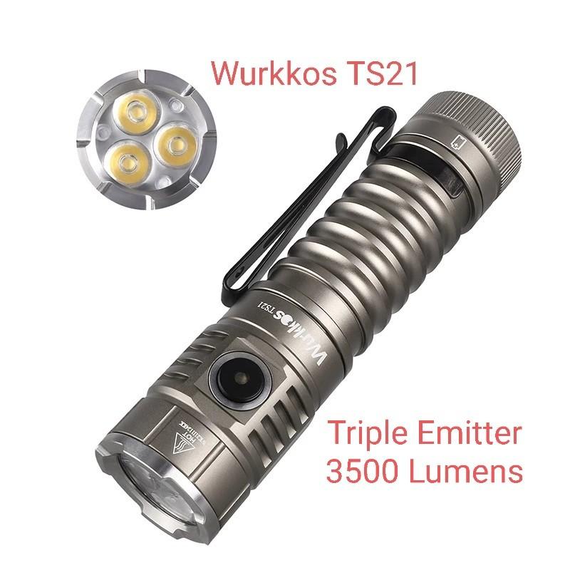 (SOLD OUT) Upgraded (Anduril 2.0) Wurkkos TS21 TIR Lens 3500 Lumens ...