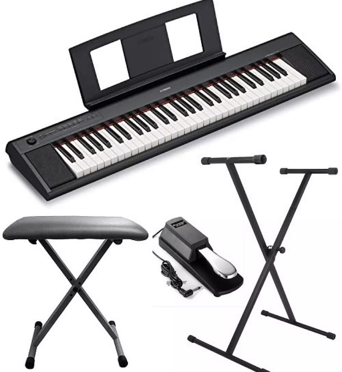 (BRAND NEW) Yamaha NP12 Piaggero 61-key Portable Keyboard + PWP X stand ...