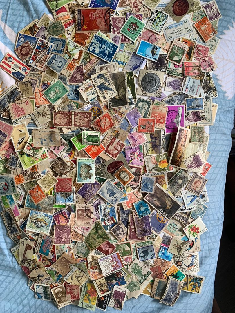 1000 Stain and slight damaged stamps for art and craft, Hobbies & Toys ...