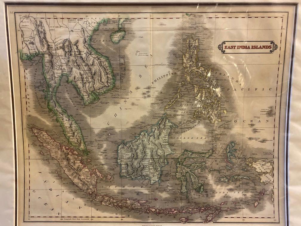 1825 Daniel Lizars East India Islands, Furniture & Home Living, Home ...