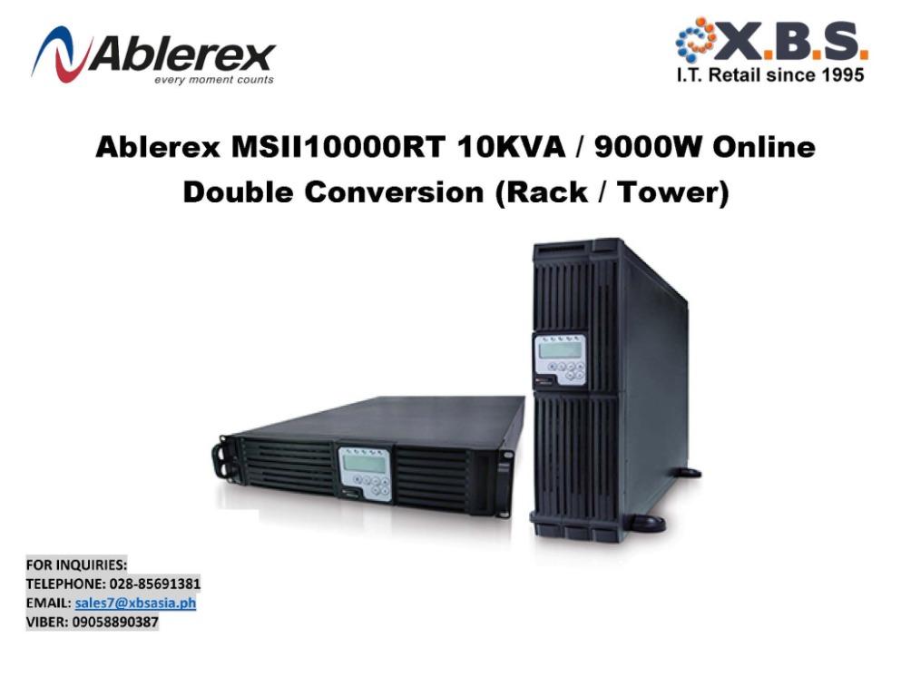 Ablerex MSII10000RT 10KVA / 9000W Online Double Conversion (Rack ...