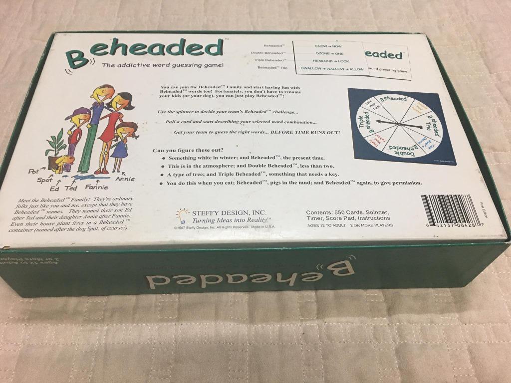 Beheaded Board Game, Hobbies & Toys, Toys & Games on Carousell