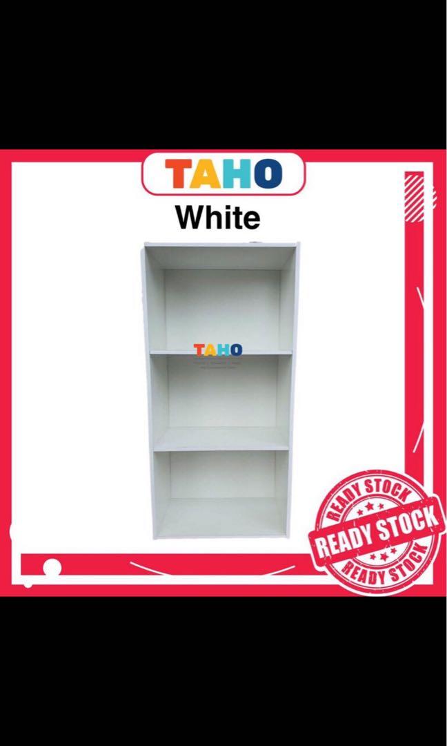 Book Rack 3 Tier Rack BookShelf Wooden Book Shelf Rack Storage Cabinet ...