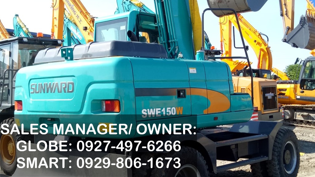 Brand new 0.58 cubic Cummins engine SWE150W SUNWARD Wheel type Backhoe ...