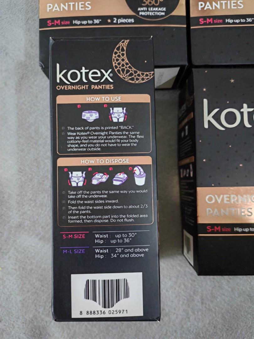 Brand new Kotex Overnight Panties, Beauty & Personal Care, Sanitary ...