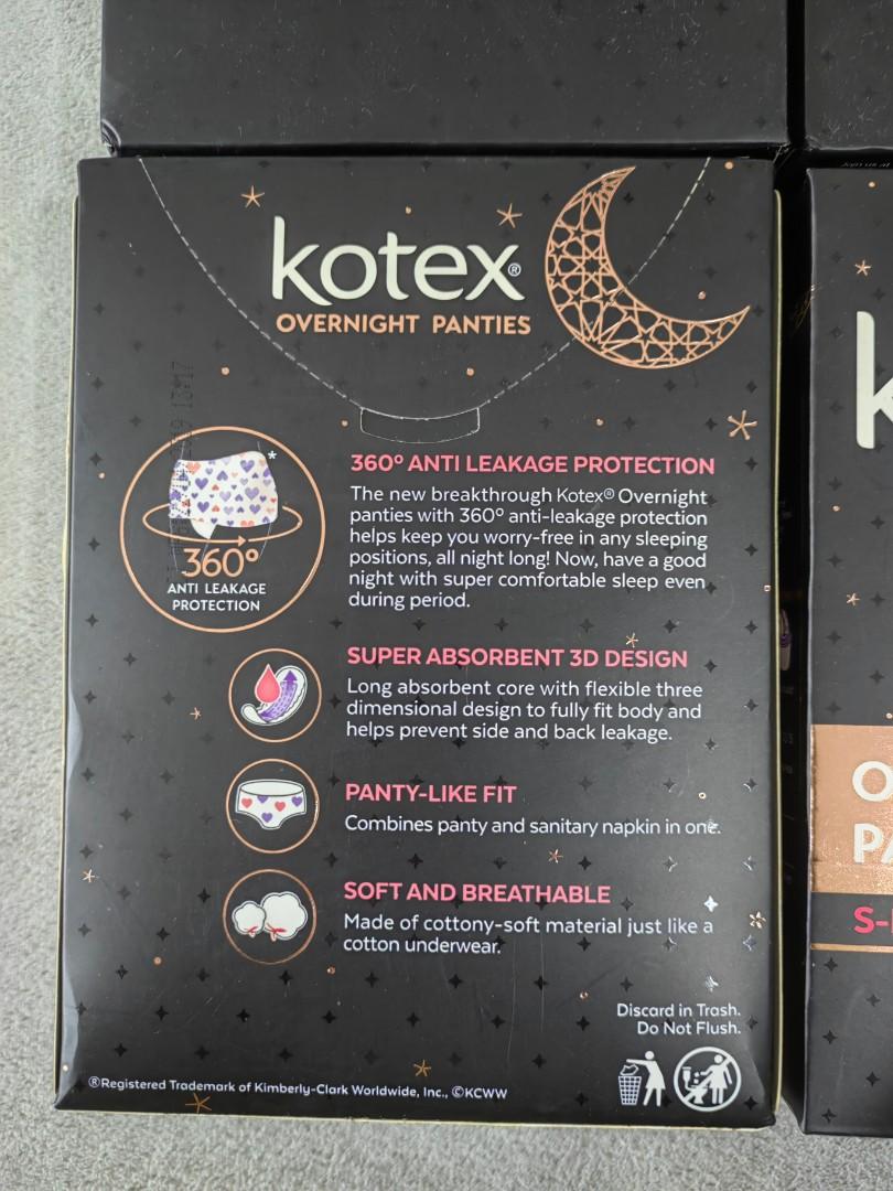 Brand new Kotex Overnight Panties, Beauty & Personal Care, Sanitary ...
