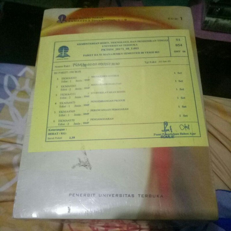 Buku modul UT (Universitas Terbuka) semester 8 BARU, SEGEL, LENGKAP ...