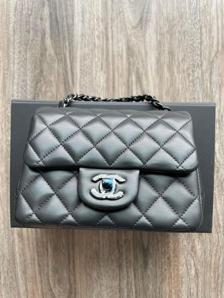 Chanel So Black Mini Square, Luxury, Bags & Wallets on Carousell