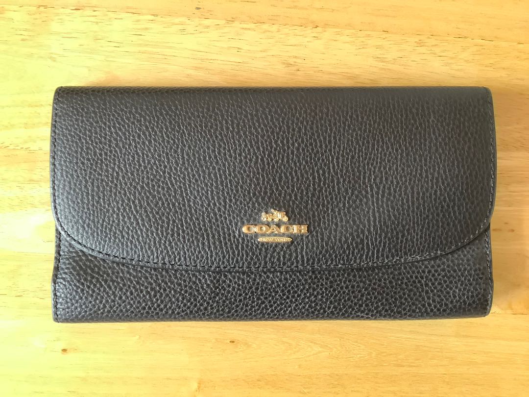COACH BLACK WALLET, Women's Fashion, Bags & Wallets, Wallets & Card ...