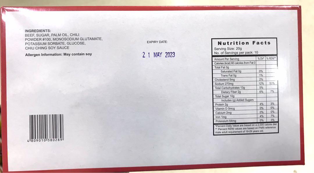 Cow Label Preserved Beef Ready to Eat 200g, Food & Drinks, Packaged ...