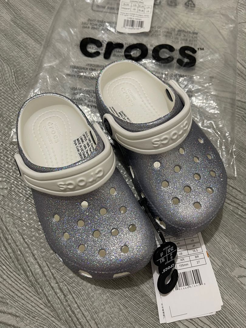 Crocs Glitter Size C9, Babies & Kids, Babies & Kids Fashion on Carousell