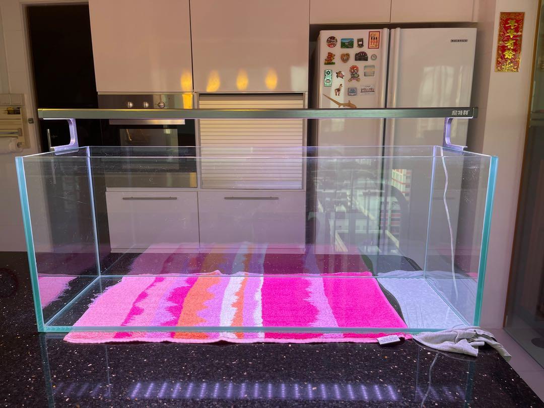 Crystal glass tank with complete Netlea light, Pet Supplies, Homes ...