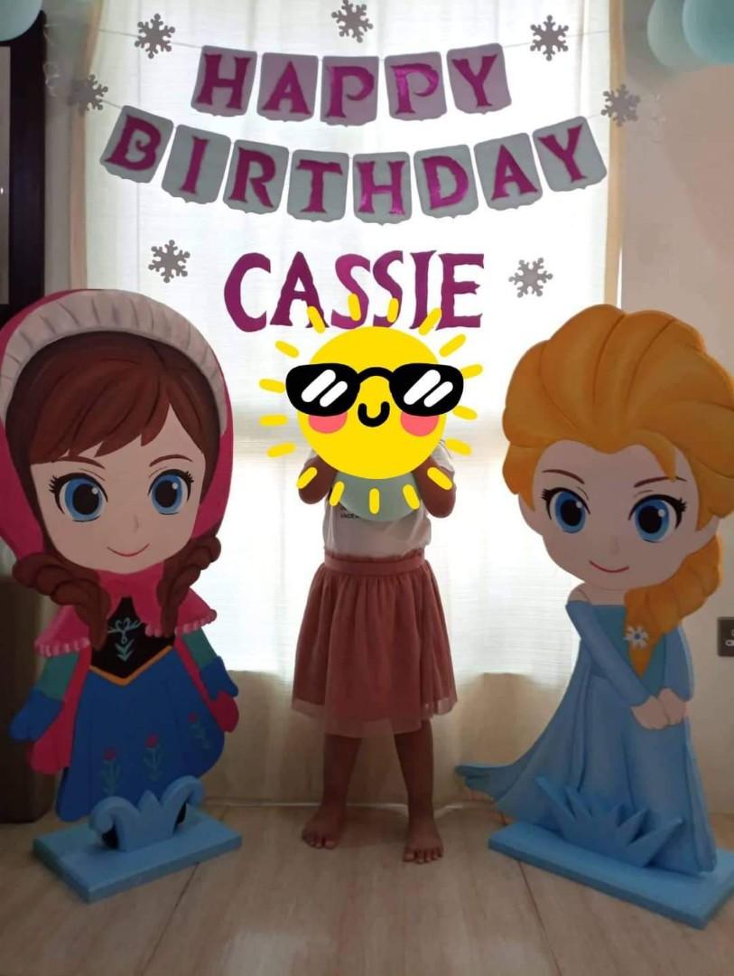 Elsa, Anna, and Olaf Standee, Hobbies & Toys, Stationary & Craft ...