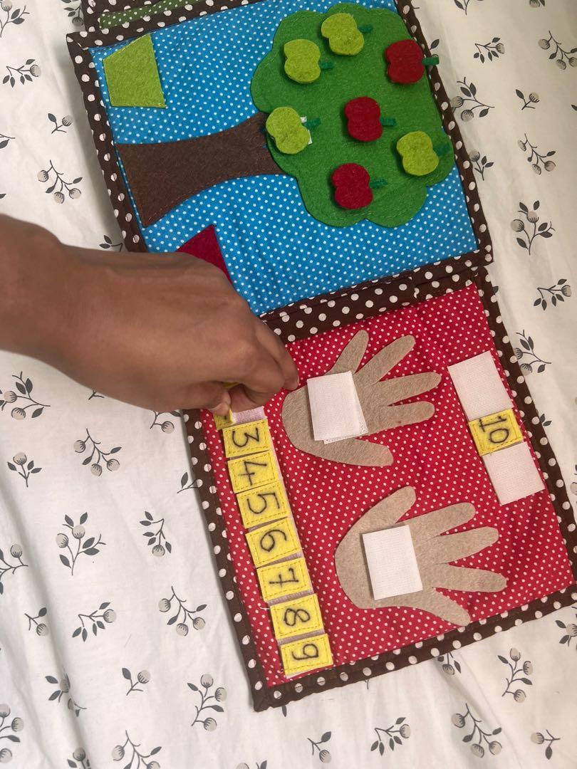 Fabric cloth activity book( sensory developement), Hobbies & Toys ...