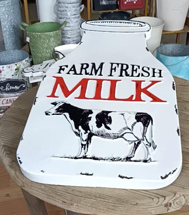 FARM FRESH MILK SIgnboard, Furniture & Home Living, Home Decor, Wall ...