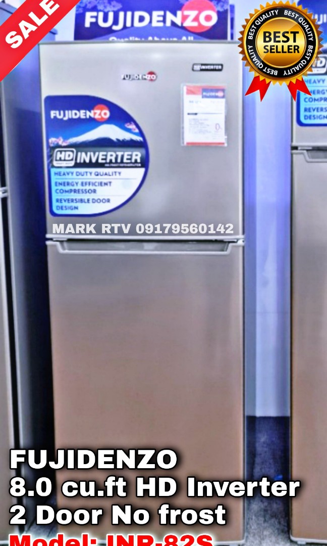 Fujidenzo 8 cuft INR 82S HD Inverter No Frost, TV & Home Appliances, Kitchen Appliances ...