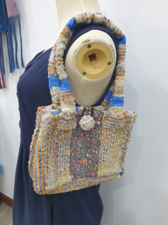Handwoven Multi Colored Carry Bag, Women's Fashion, Bags & Wallets ...