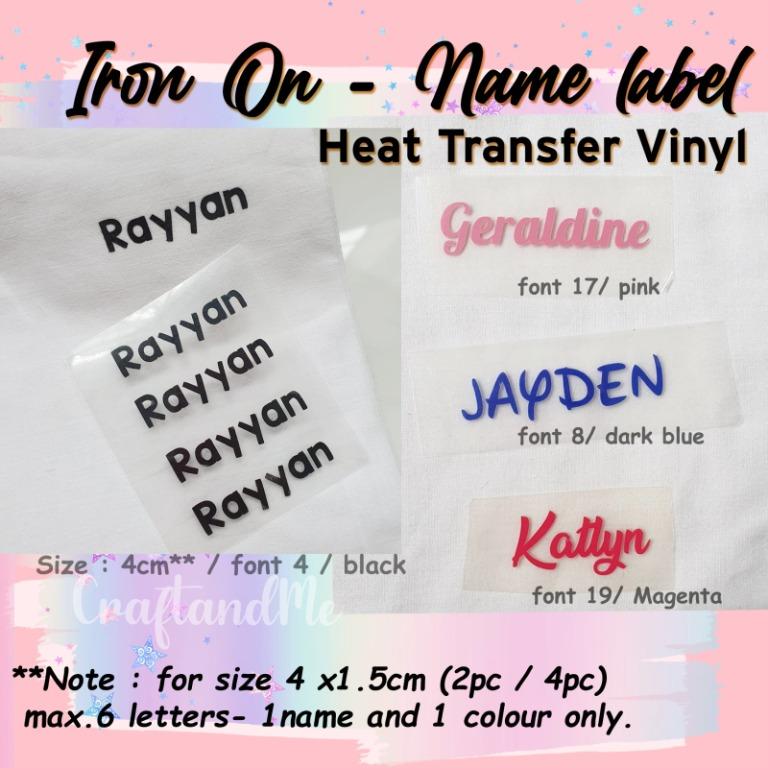 HEAT TRANSFER VINYL - IRON ON / IRON STICKER - BASIC COLOR, Hobbies ...