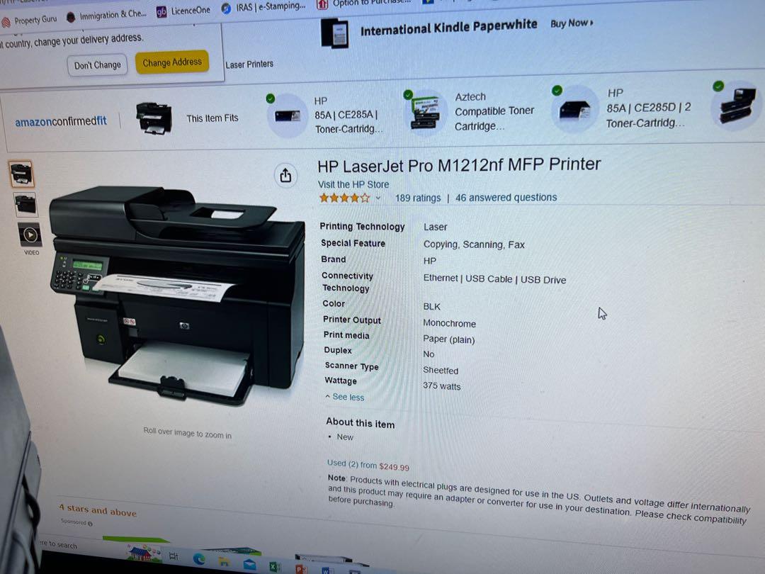 HP LaserJet Printer M1212nf, Computers & Tech, Printers, Scanners ...