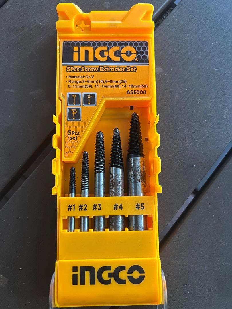 Ingco 5pc screw extractor set, Furniture & Home Living, Home ...