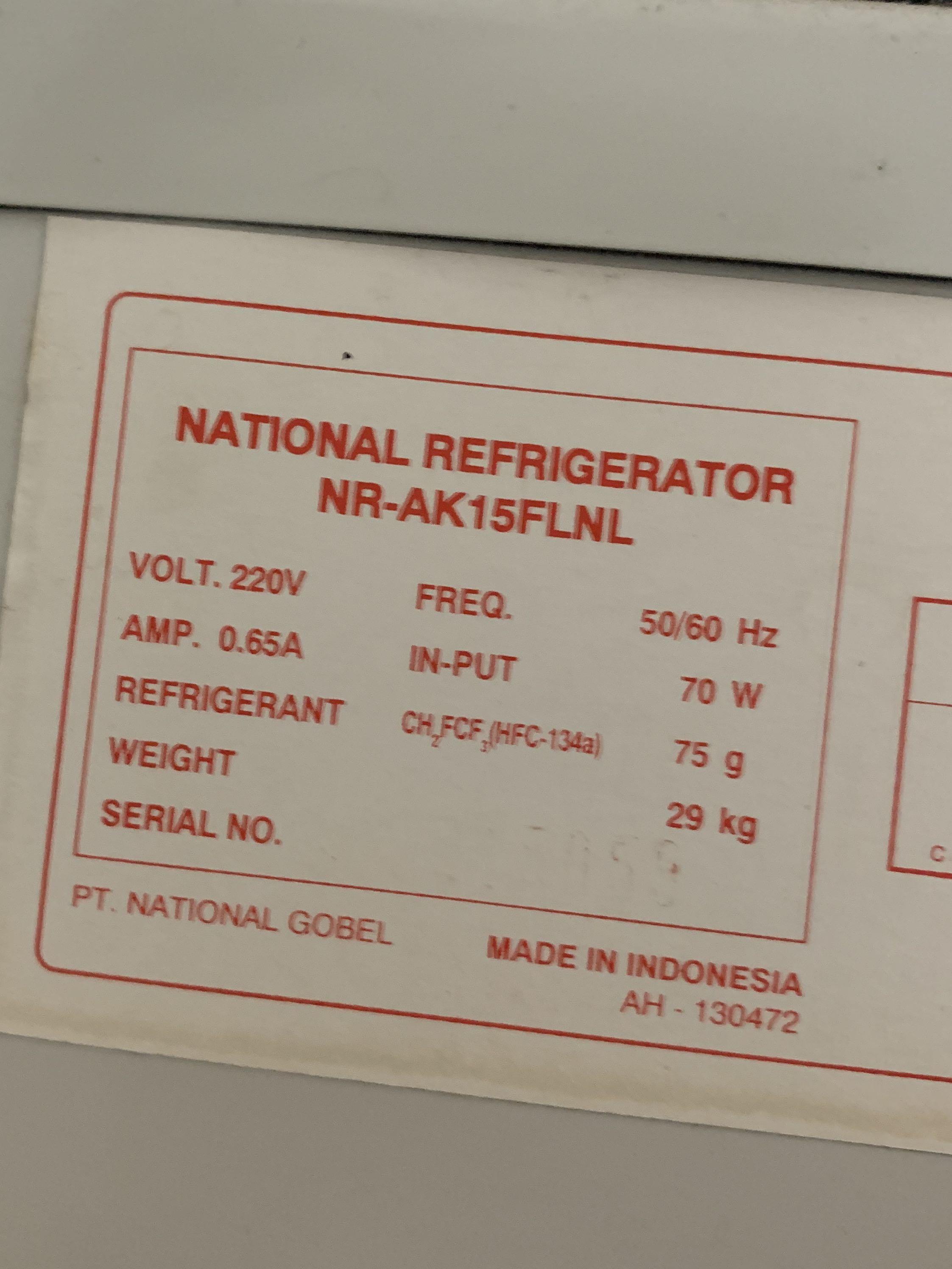 Kulkas 1 pintu merek national, Kitchen & Appliances di Carousell