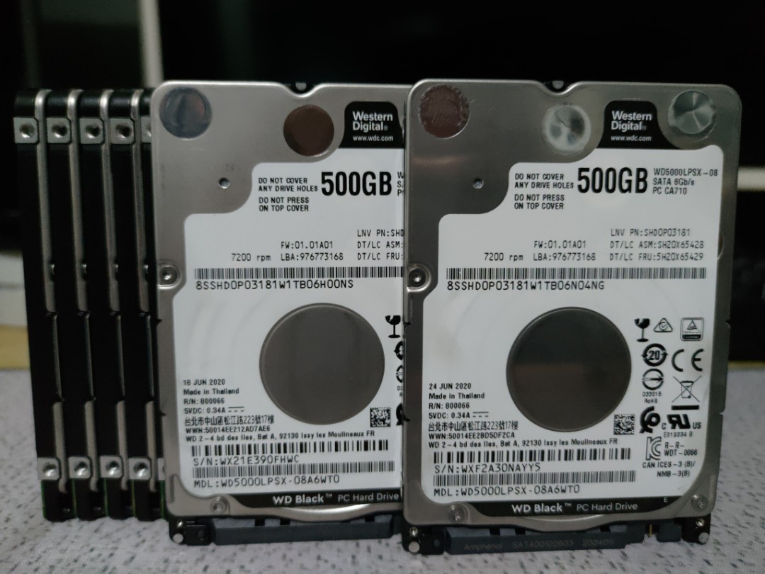 Laptop Hard Drive 500GB 1TB Storage, Computers & Tech, Parts ...