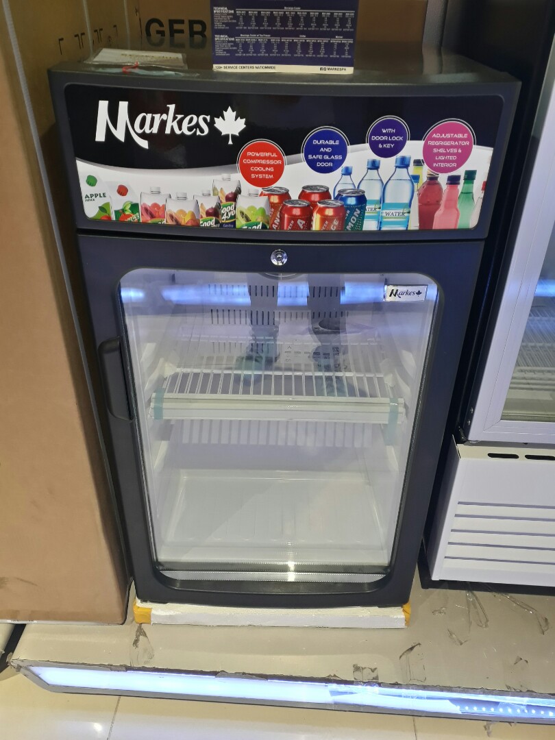 Markes Glass Showcase Beverage Cooler Refrigerator Upright Chiller, TV ...