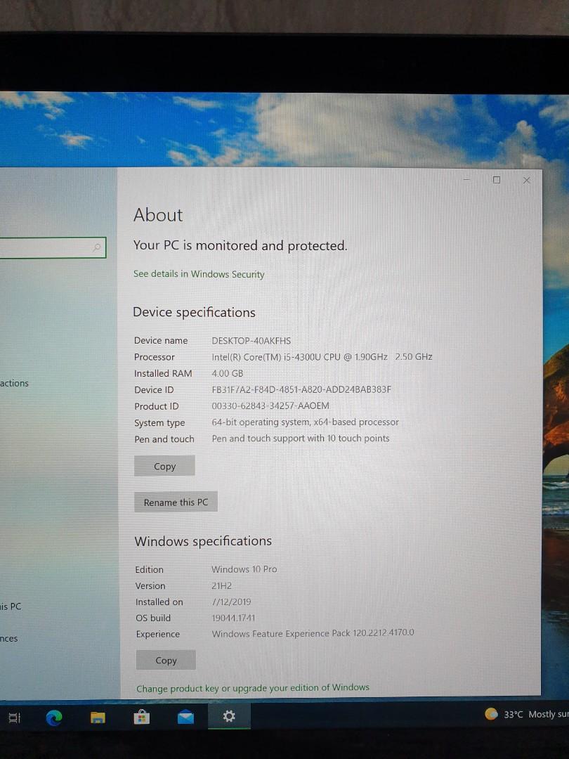 Microsoft Surface pro 3 core i5 4th gen 4gb ram 128gb ssd one month ...