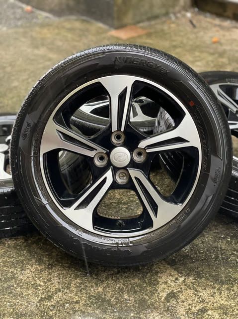 Original 15 inch sport rim Axia Style tyre 70%, Auto Accessories on ...