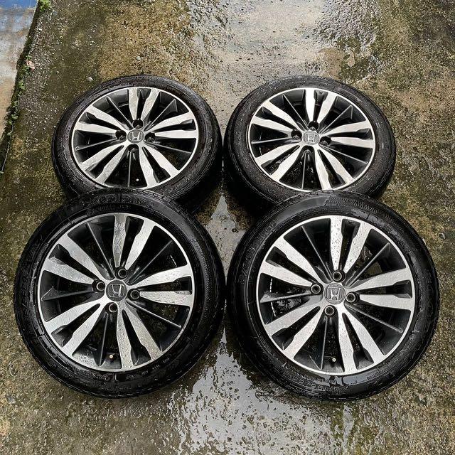 Original 16 inch sport rim Honda Jazz tyre 70%, Auto Accessories on ...