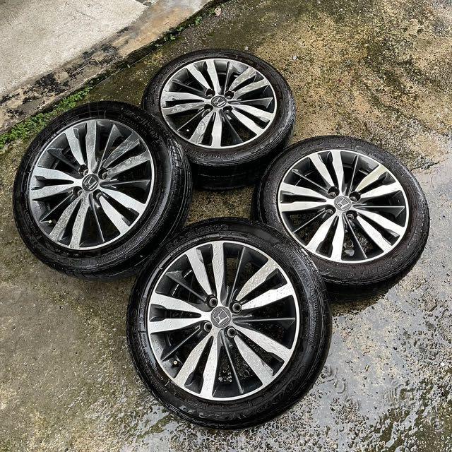 Original 16 inch sport rim Honda Jazz tyre 70%, Auto Accessories on ...