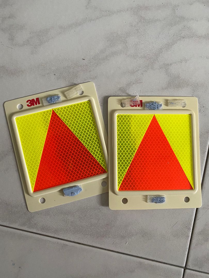 P Plate Triangle Probation Plate, Car Accessories, Car Plates on Carousell