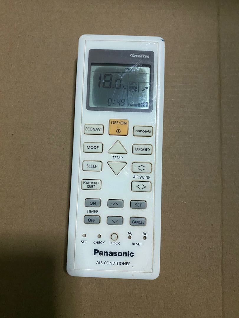 PANASONIC Invertor Aircon Remote Control, TV & Home Appliances, Air ...