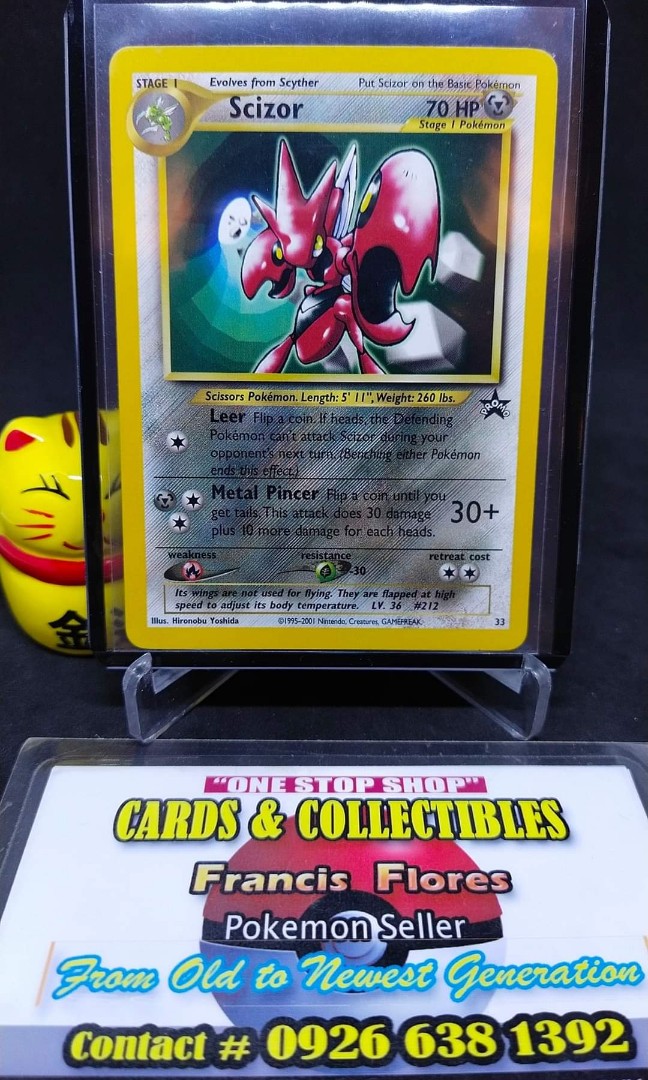 Pokemon Card - SCIZOR #33 (BLACK STAR PROMO) YEAR 2001, Hobbies & Toys ...