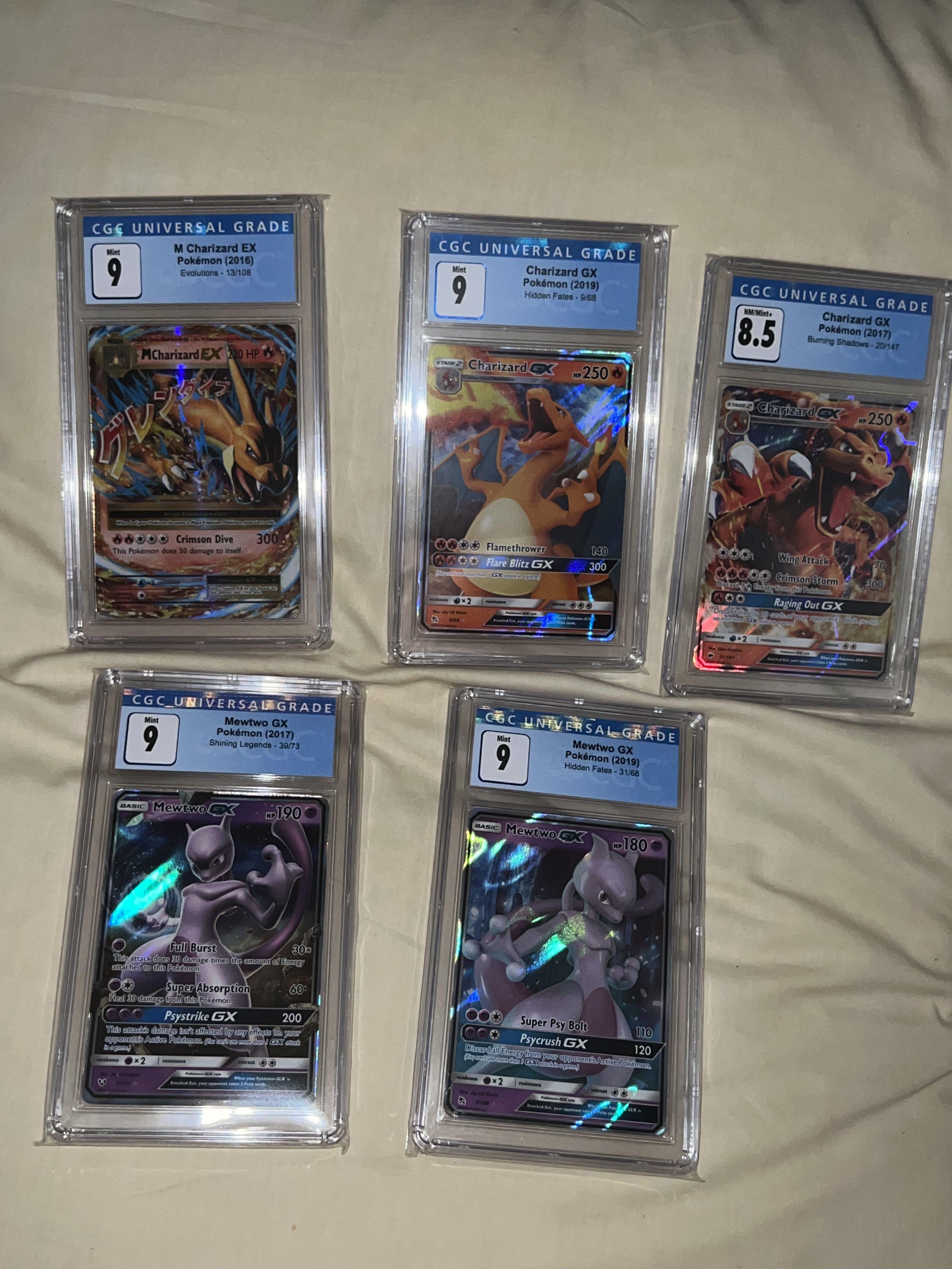 Pokemon CGC Slabs set - Charizard and mewtwo, Hobbies & Toys, Toys ...