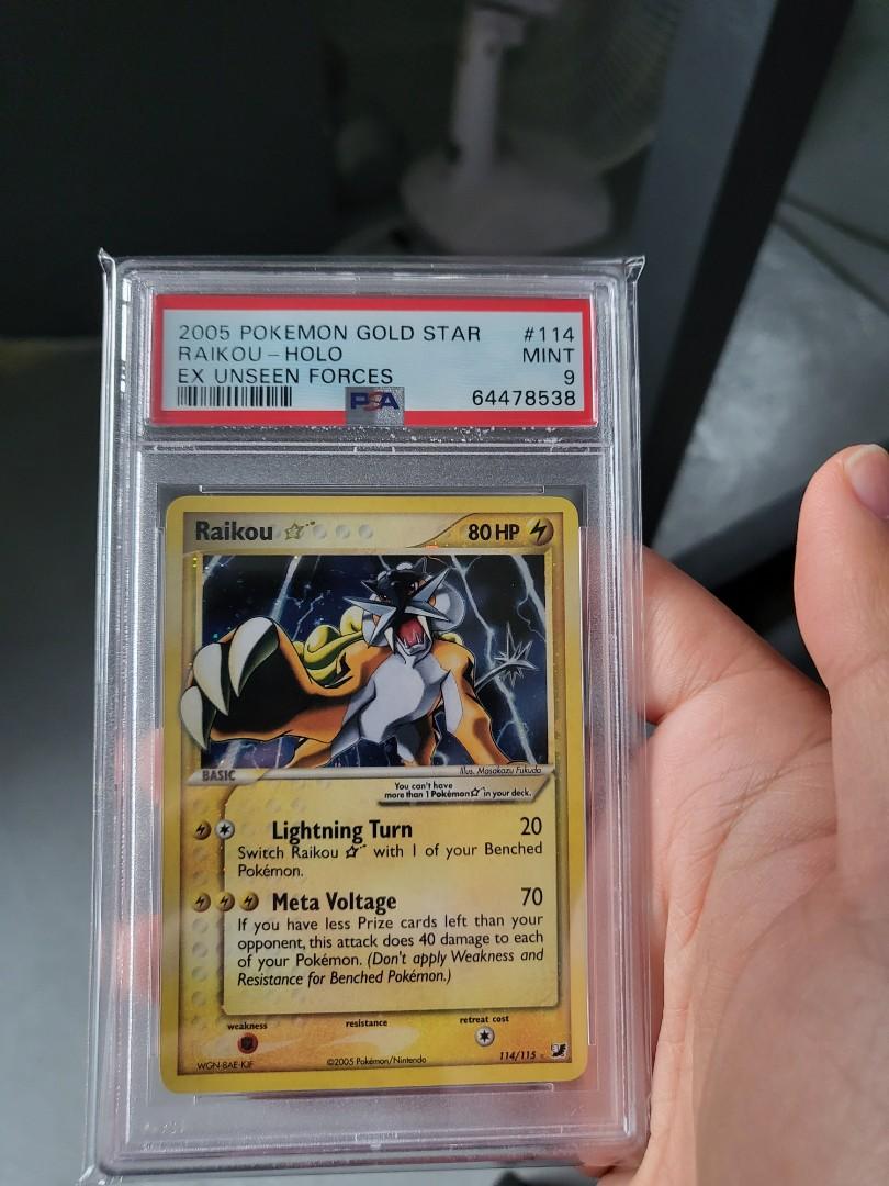 Pokemon EX unseen forces Gold Star Raikou Entei Suicune, Hobbies & Toys, Memorabilia ...