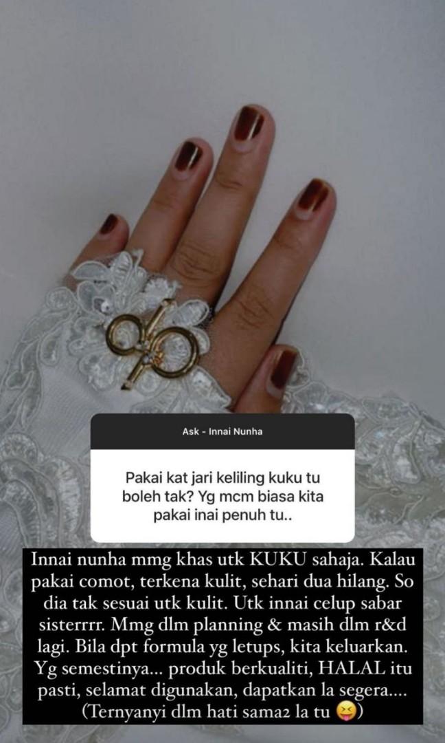 Innai Nunha by Neelofa. Henna for nails. Inai kuku, Beauty & Personal ...