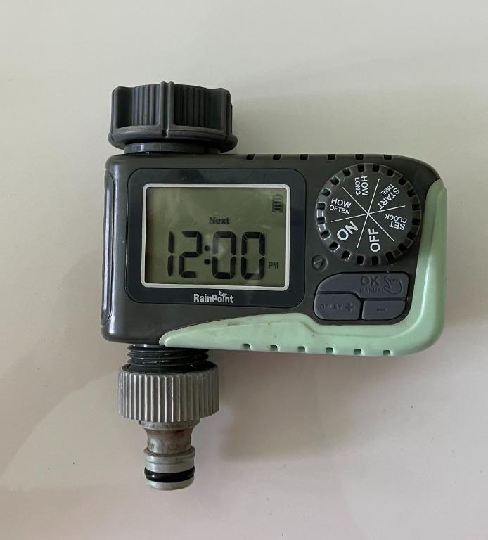 RainPoint Mini Digital Tap Timer (Model: ITV 105) RainPoint 數位灑水定時器, 傢俬 ...